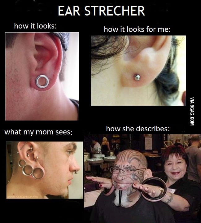 Ear strecher - 9GAG