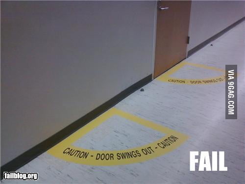 Invisible Door FAIL - 9GAG