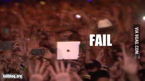 Enjoying a Concert FAIL - 9GAG