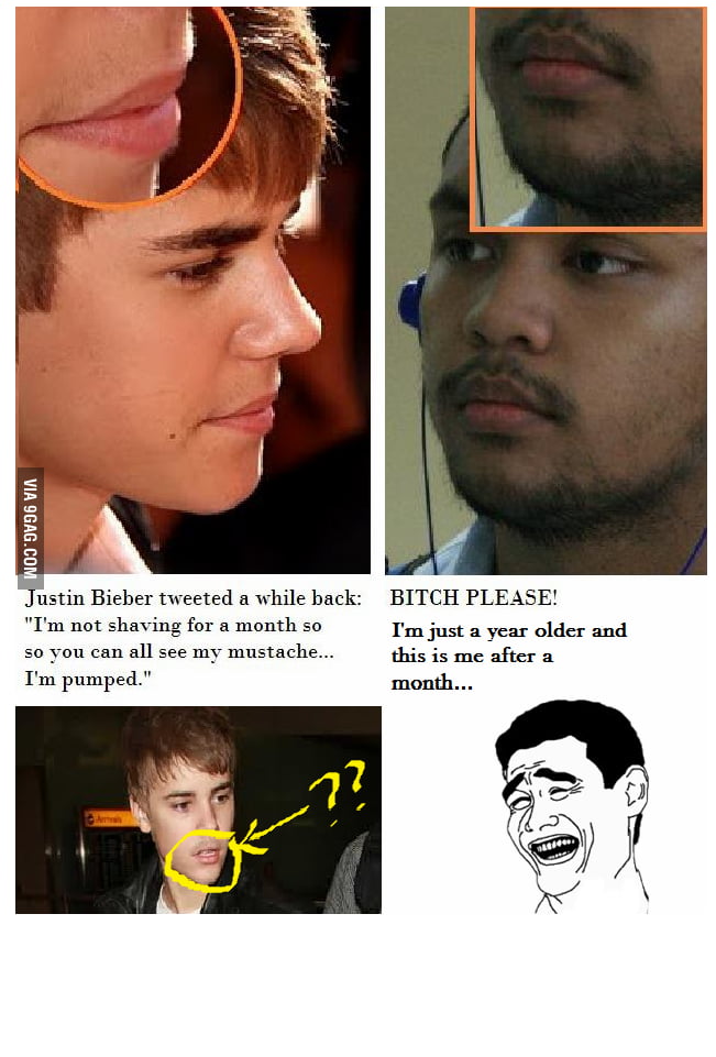 I hear you growin' stache... - 9GAG