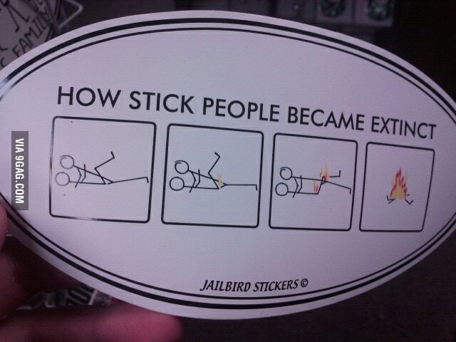 How Stick People Became Extinct - 9GAG