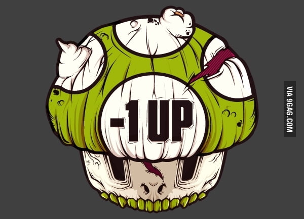 -1up Zombie Mushroom - 9GAG