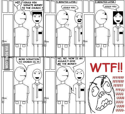 Tithing to the church - 9GAG