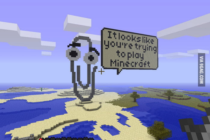 Minecraft Paperclip - 9GAG