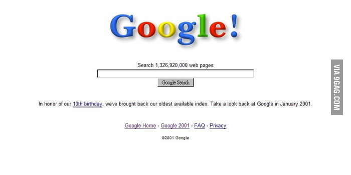 Search and browse websites in 2001! - 9GAG