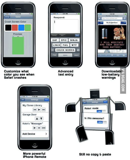 Upcoming functions of iPhone - 9GAG