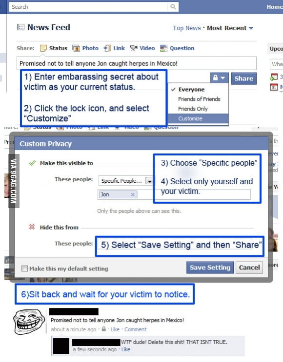Facebook Trolling: 101 - 9GAG