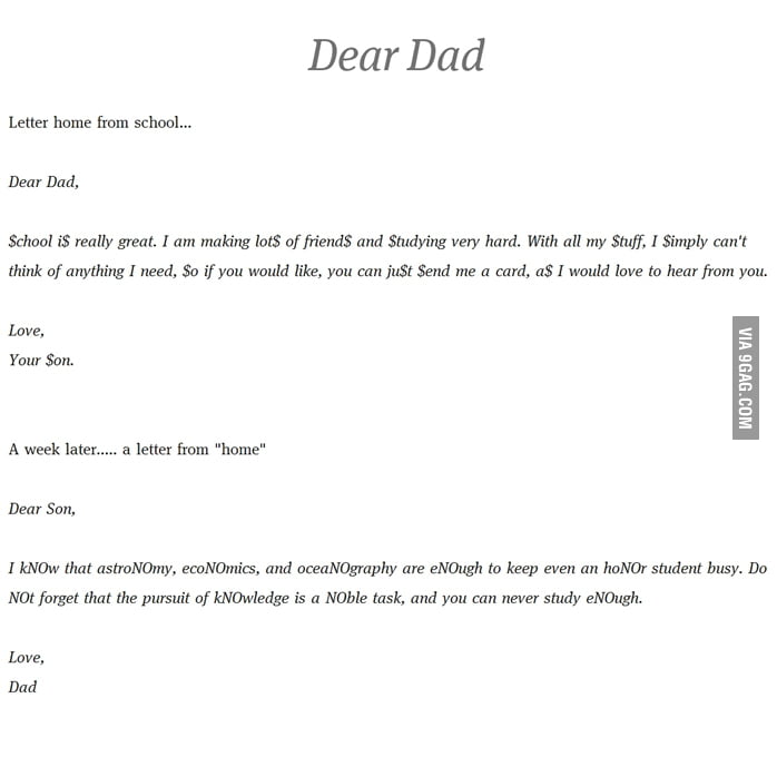 Dear Dad - 9GAG