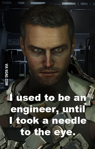 Isaac Clarke Skyrim-ing - 9GAG