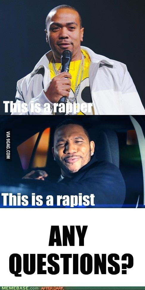 Rapper vs Rapist ^^ - 9GAG