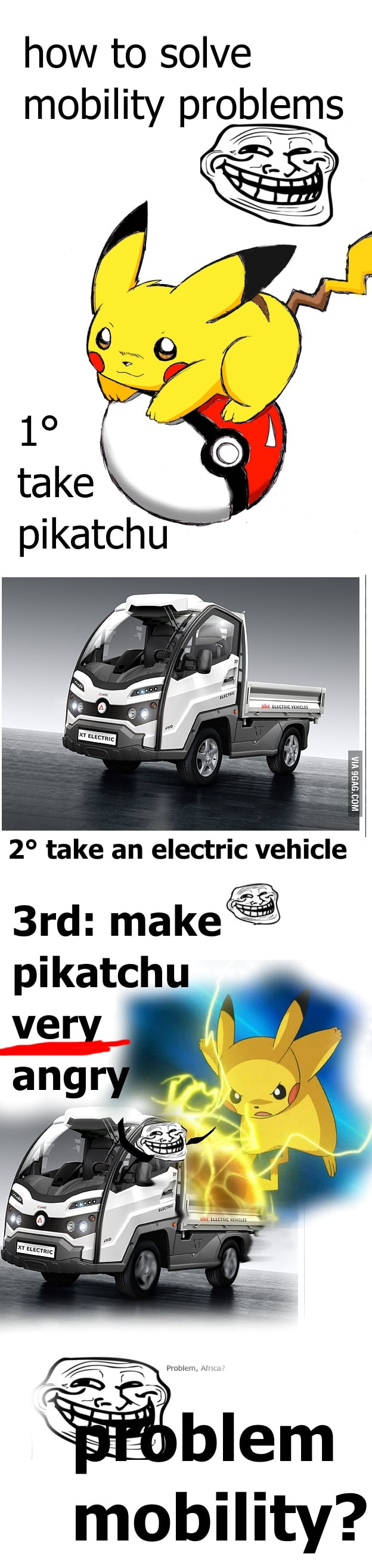 Troll Problem: Electric mobility Solved!! - 9GAG