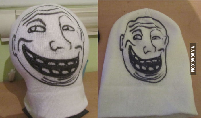 Awesome Troll face beanie is awesome. - 9GAG
