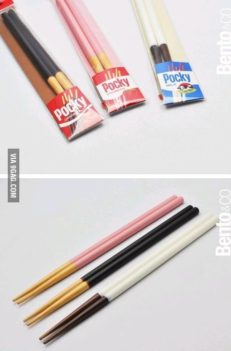 Pocky Chopsticks - 9GAG