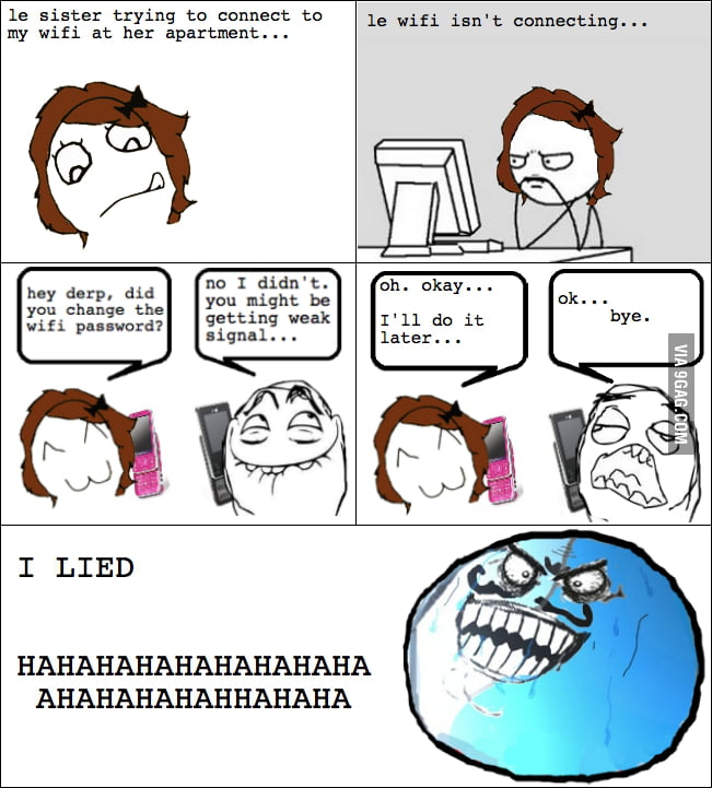 Trolling le sister hahaha - 9GAG