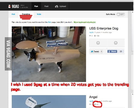 20 votes and trending.... - 9GAG