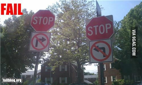 Stop Signs FAIL - 9GAG