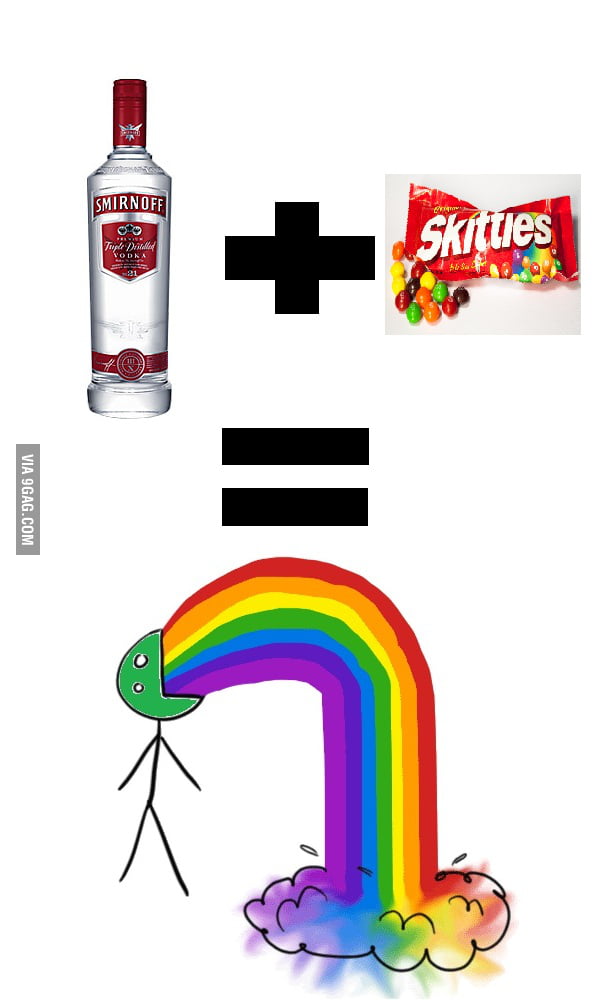 Origin of the rainbow puke? - 9GAG
