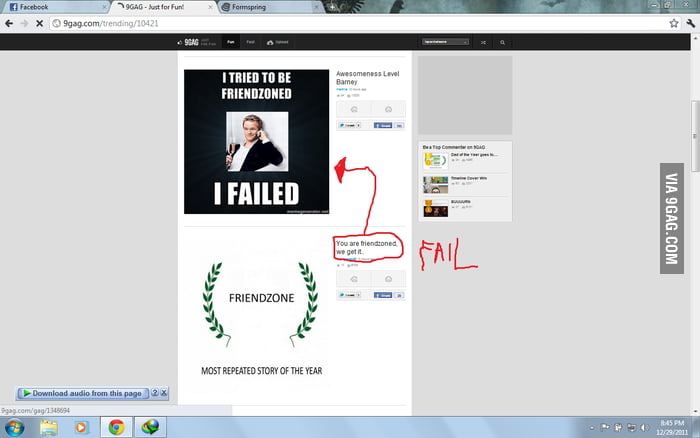 Friendzone fail. - 9GAG