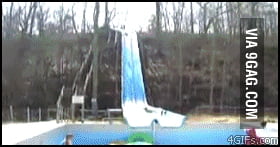 Dry Pool Slide Fail - 9GAG