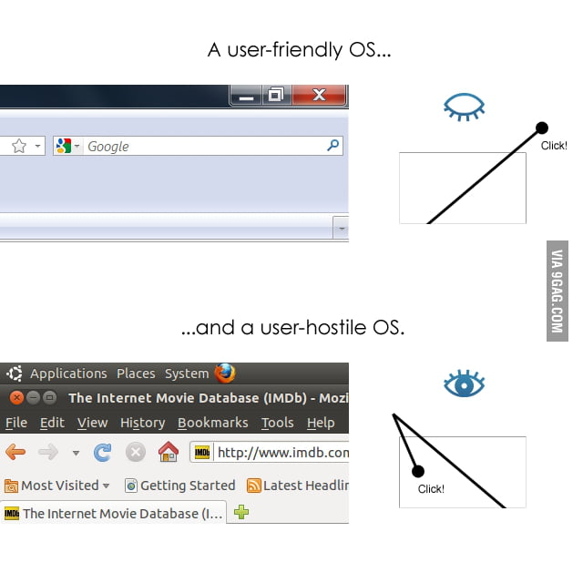 A user-friendly OS... - 9GAG