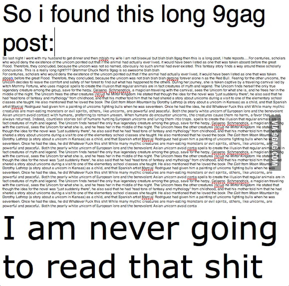 Long posts... - 9GAG