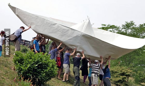 Large Paper Boat voyage - 9GAG