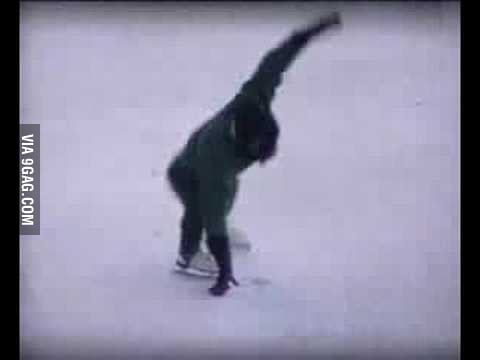 Ice Skating Chimpanzee - 9GAG