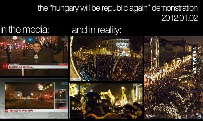 Hungarian media about the demonstrations - 9GAG