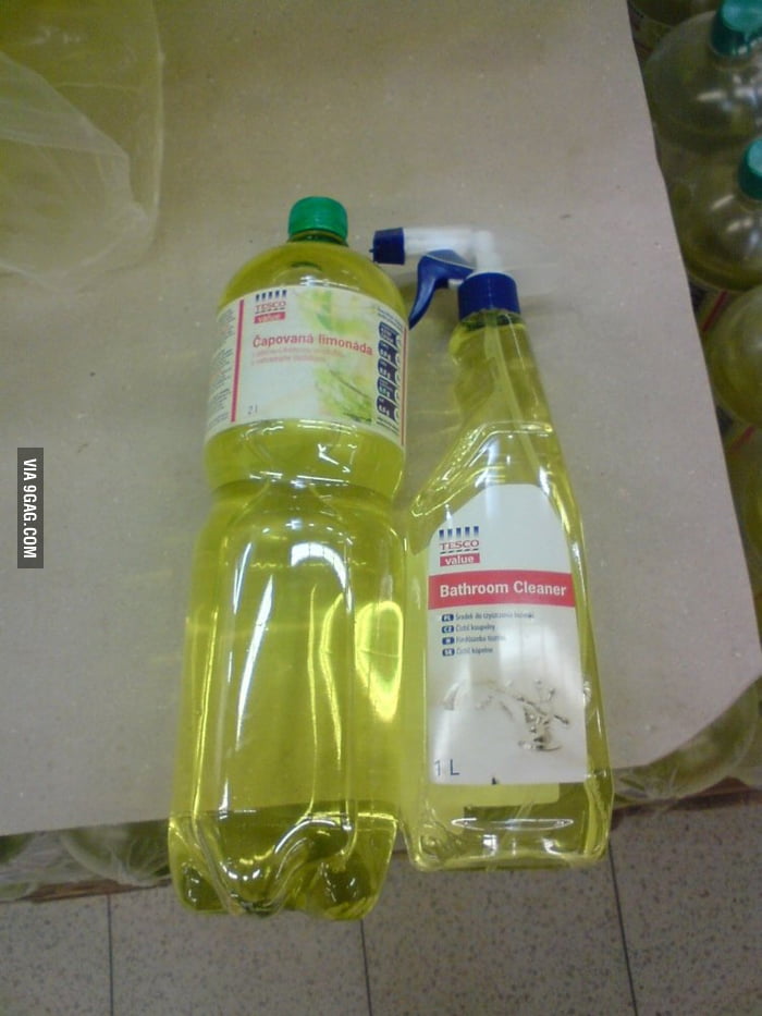 Lemonade and bathroom cleaner :| - 9GAG