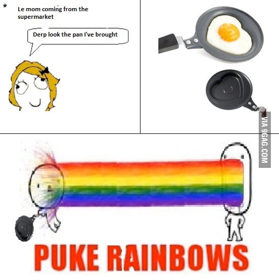 Puke rainbows - 9GAG