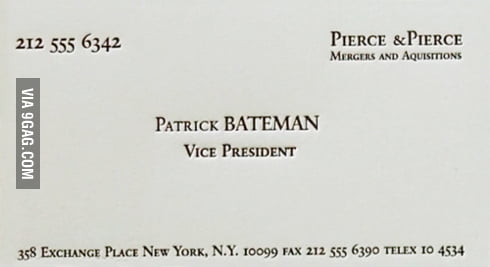 Patrick Bateman - 9GAG