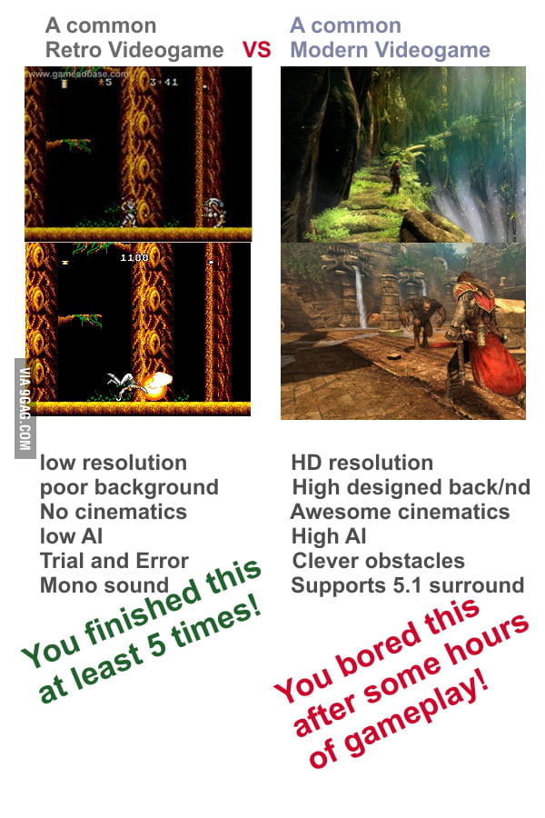 Retro VS modern - 9GAG