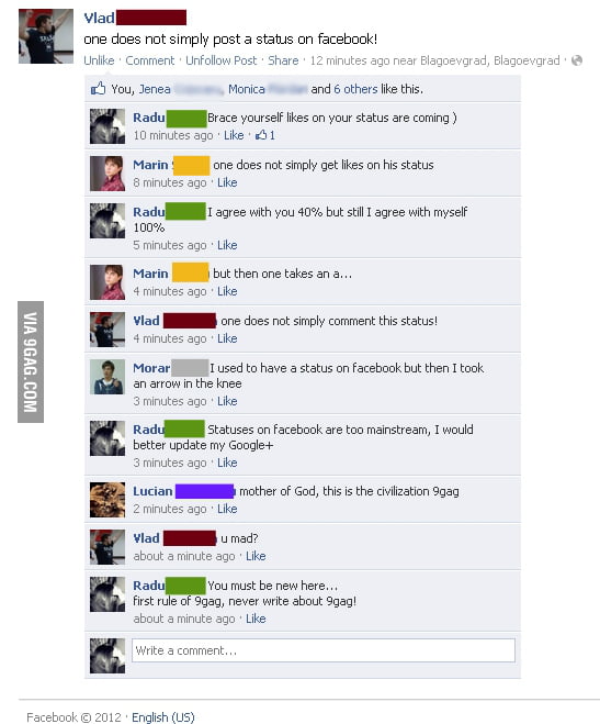 9gagian language :) - 9GAG