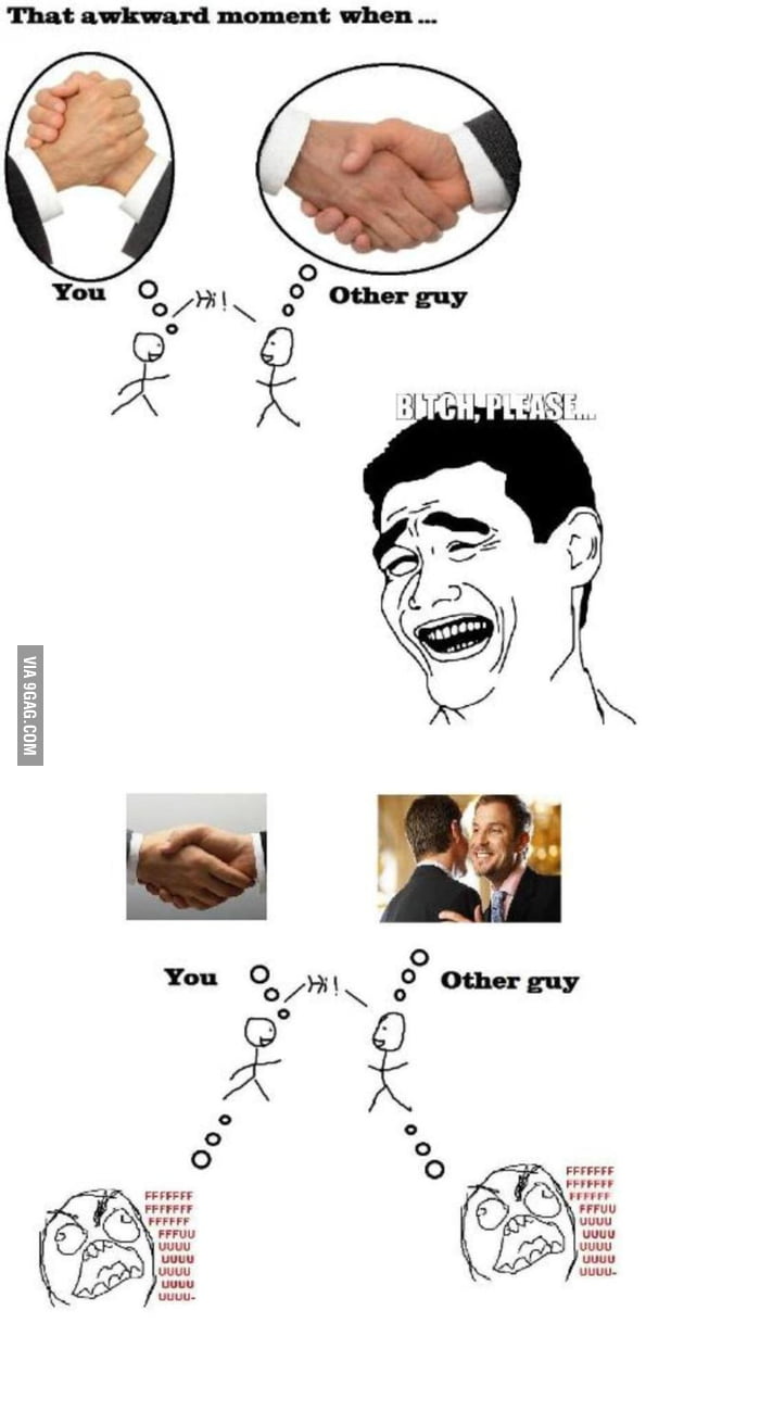 Handshake fail is awkward [Fixed] - 9GAG