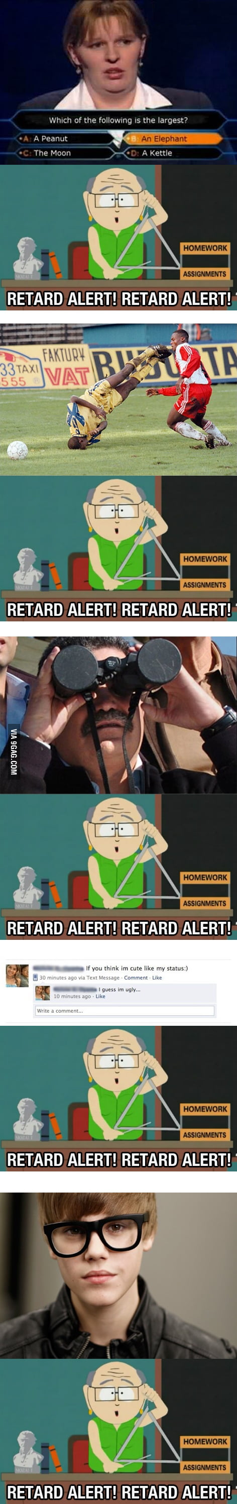 Uh Oh ... RETARD ALERT - 9GAG