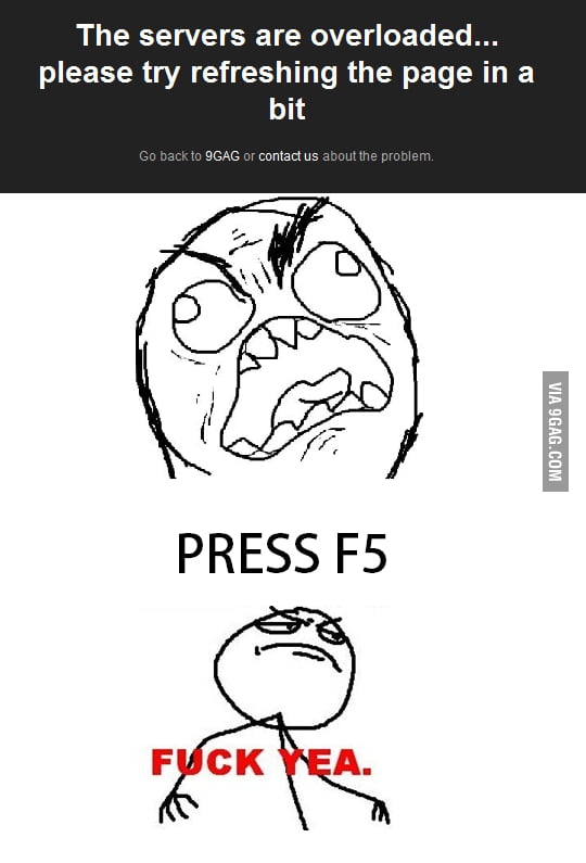 9gag server down isn't first world problem - 9GAG