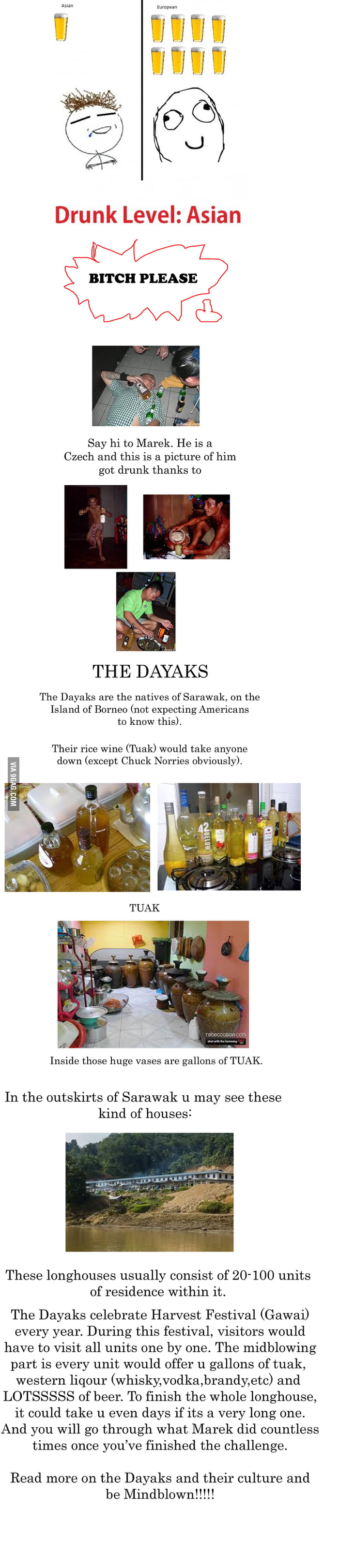 Drunkness Level : Dayak (not many will get it) - 9GAG