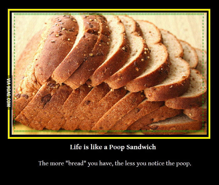 Life is Like a Poop Sandwich - 9GAG
