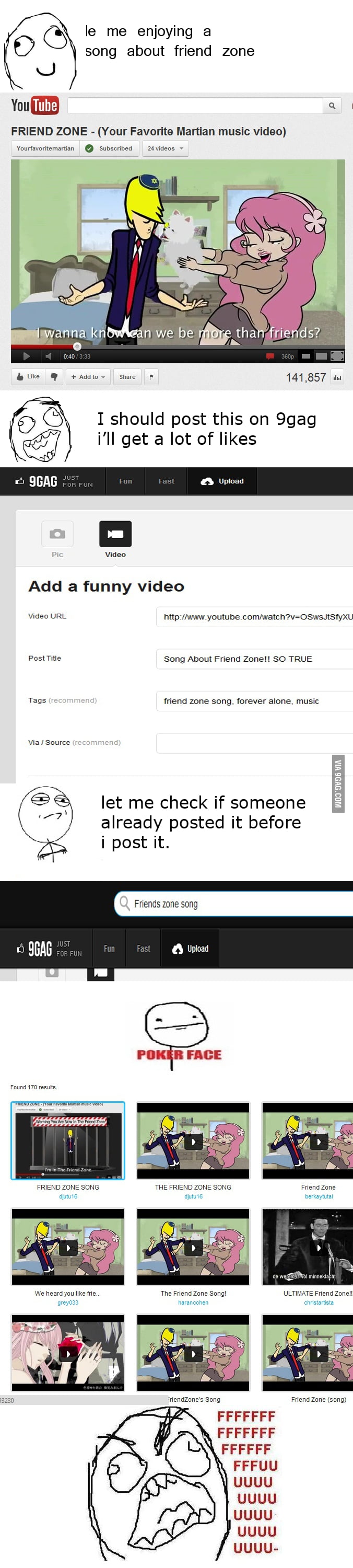Friend Zone Song Posting FAIL - 9GAG