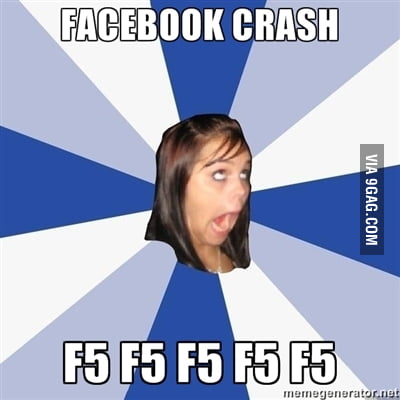 Facebook crashed - 9GAG