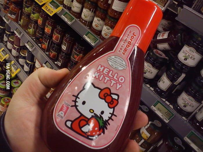 WTF? Hello Kitty strawberry jam??? - 9GAG