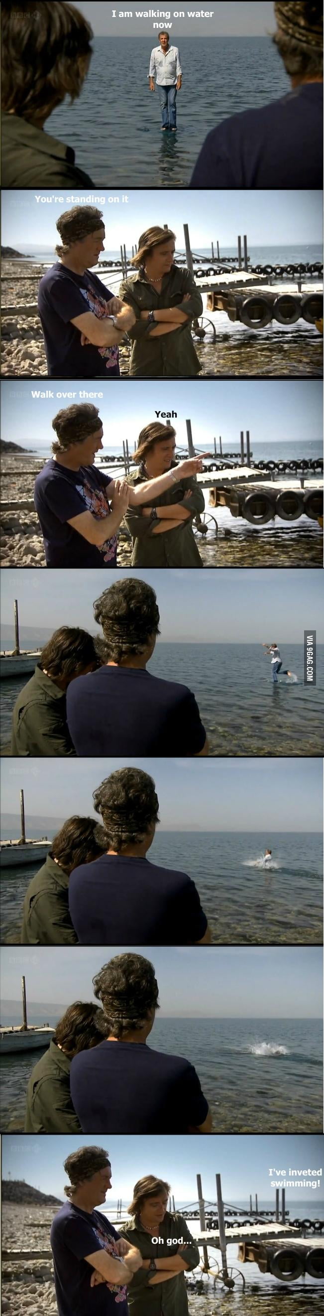 Jeremy Clarkson Inventing Swimming - 9GAG