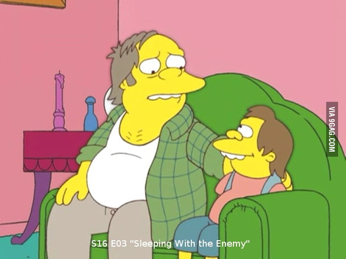 For all the Simpsons "fans" out there,THIS is Nelson's dad - 9GAG