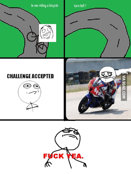 Riding a bicycle - 9GAG