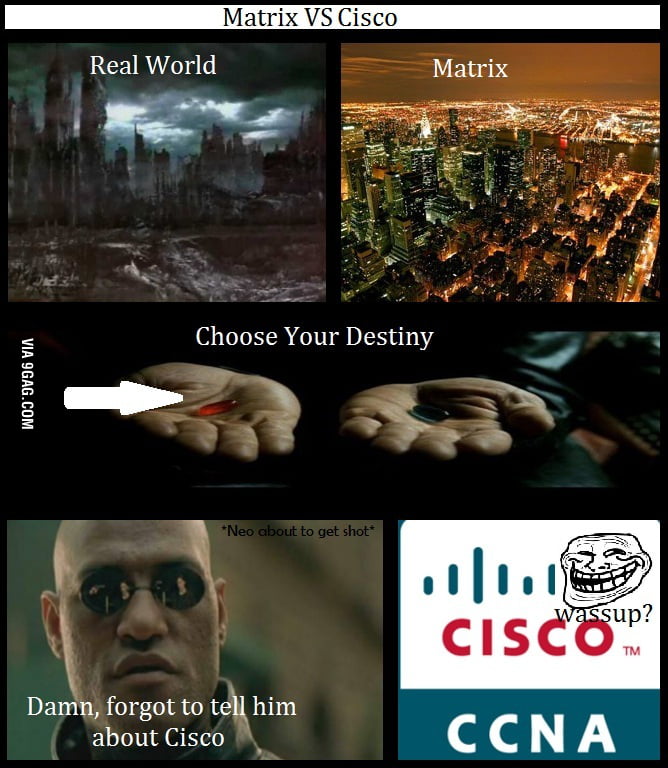 Matrix VS Cisco System, CCNA. - 9GAG