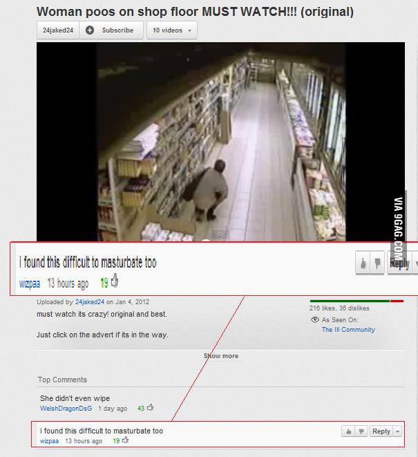 Just woman pooping in shop - 9GAG