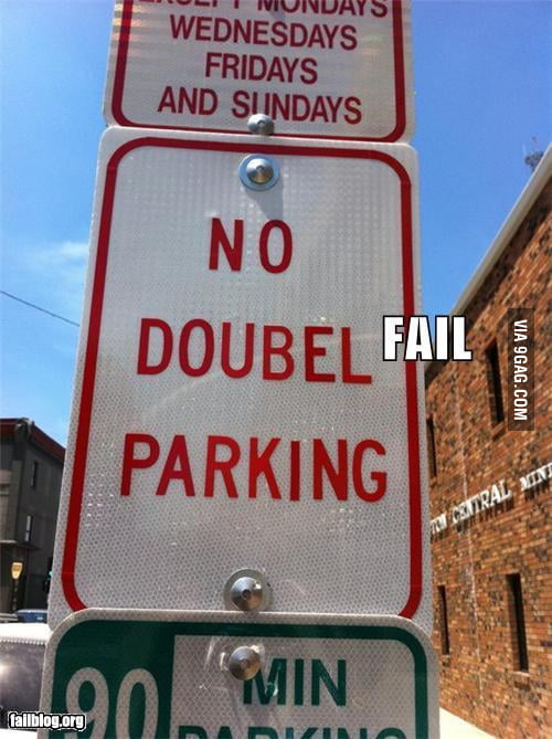 Parking Sign FAIL - 9GAG