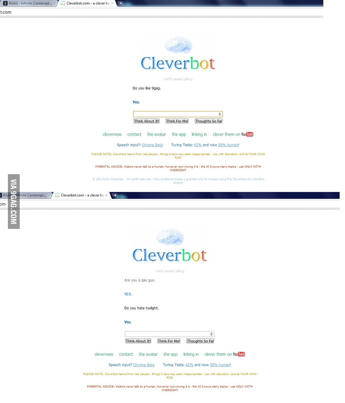 Epic cleverbot is epic - 9GAG