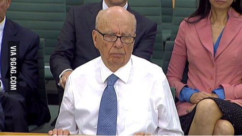 Rupert Murdoch got the devil horns. - 9GAG
