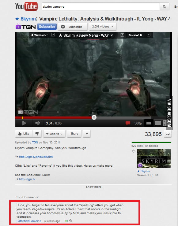 Skyrim Vampire? - 9GAG